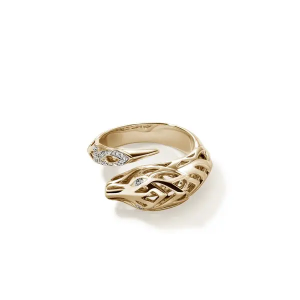 John Hardy Naga Diamond Ring - Gold