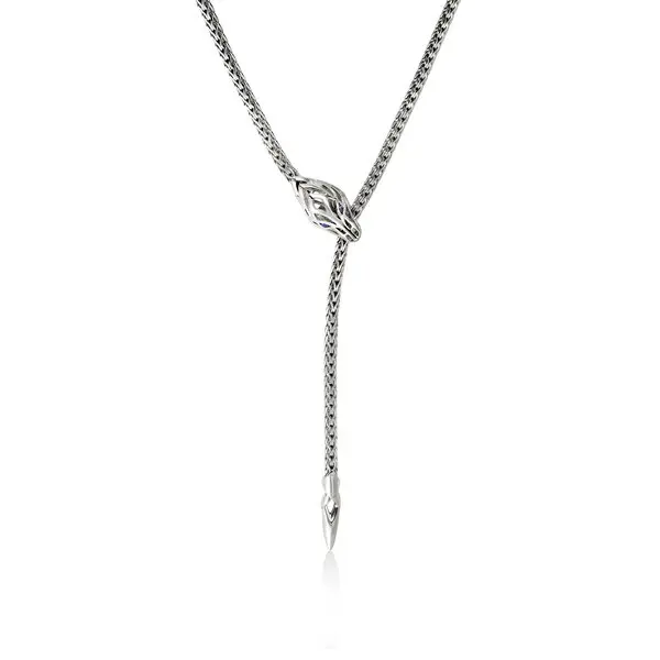 John Hardy Naga Lariat Necklace 2.5mm - Sterling Silver