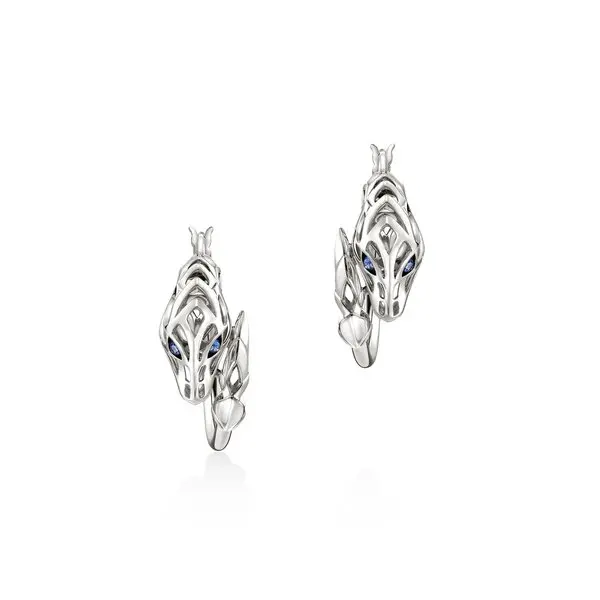 John Hardy Naga Hoop Earrings 25mm - Sterling Silver