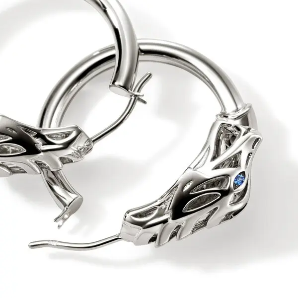 John Hardy Naga Hoop Earrings 25mm - Sterling Silver