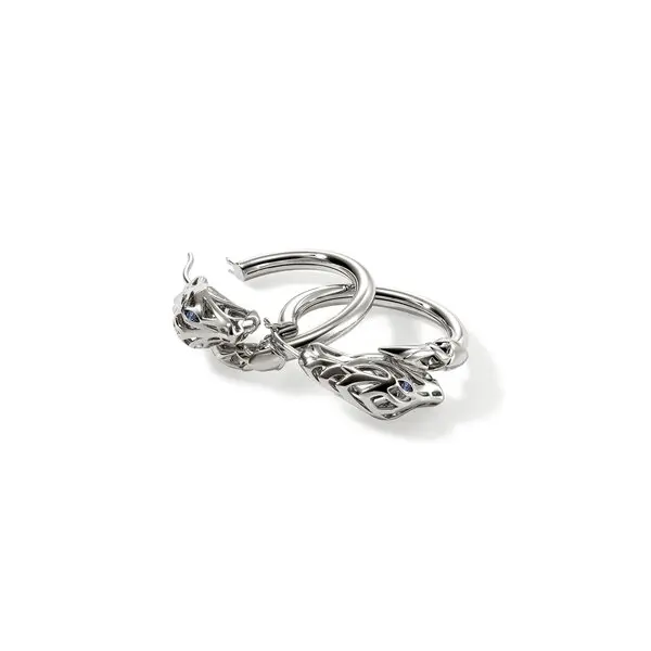 John Hardy Naga Hoop Earrings 25mm - Sterling Silver