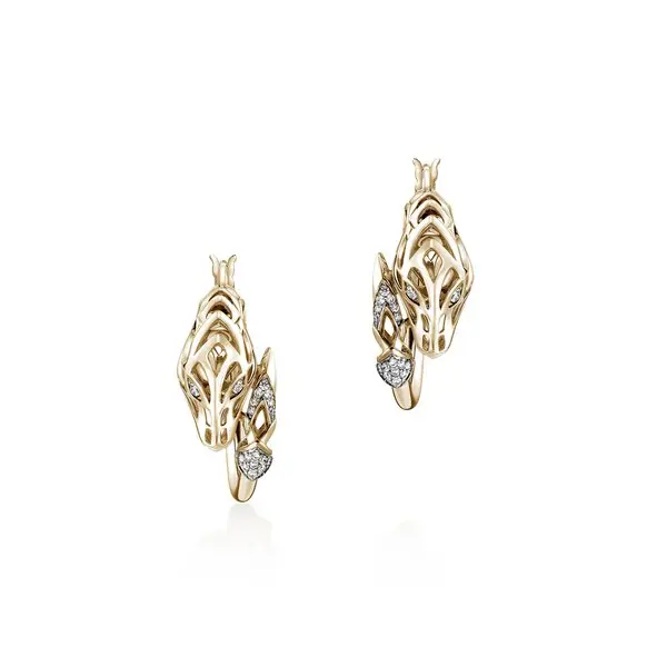 John Hardy Naga Hoop Earrings