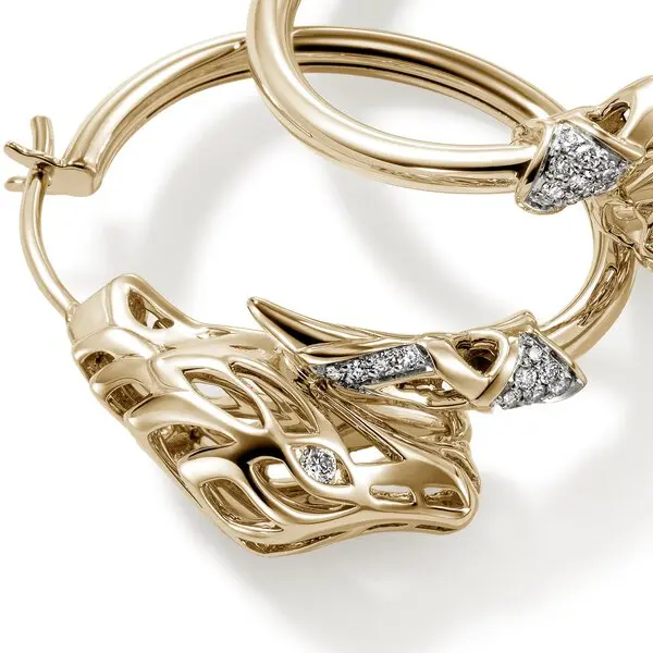 John Hardy Naga Hoop Earrings