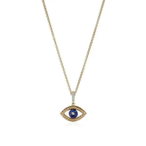 John Hardy Evil Eye Lapis Lazuli And Diamond Pendant - Gold