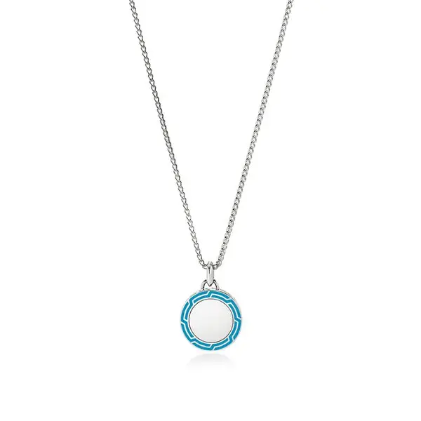 John Hardy Tag Necklace, Sterling Silver, Enamel