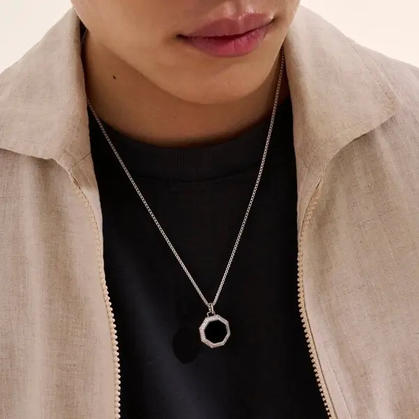 John Hardy Tag Necklace Diamonds