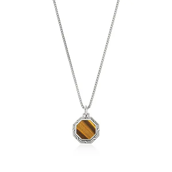 John Hardy Tag Sterling Necklace - Silver