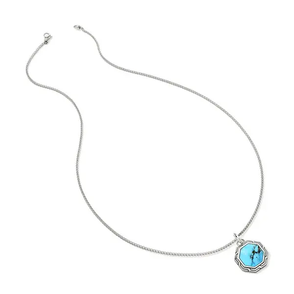 John Hardy Tag Necklace In Sterling
