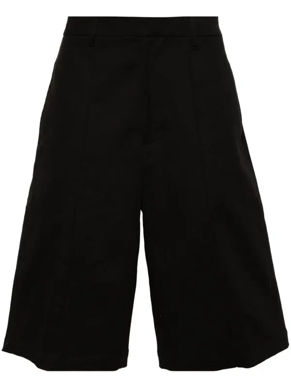 Neil Barrett Mid-rise Cotton Chino Shorts - Black