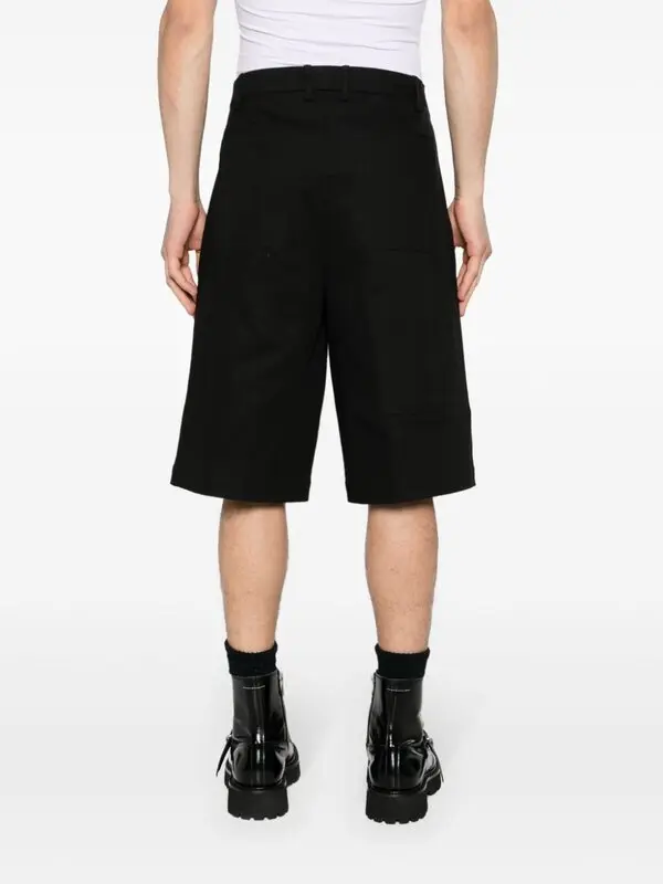 Neil Barrett Mid-rise Cotton Chino Shorts - Black