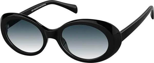 Zenni Oval Full Rim Sunglasses - Black