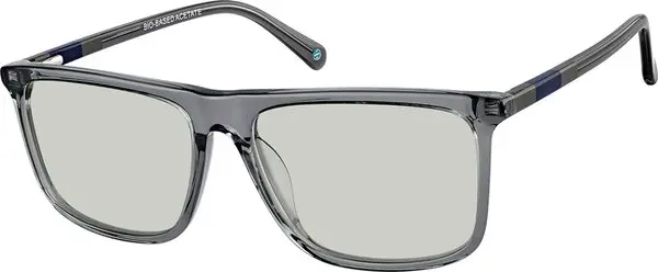 Zenni Rectangle Full Rim Sunglasses - Gray
