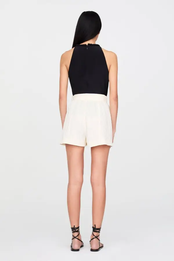MARIE OLIVER Elena Halter Neck Top - Black