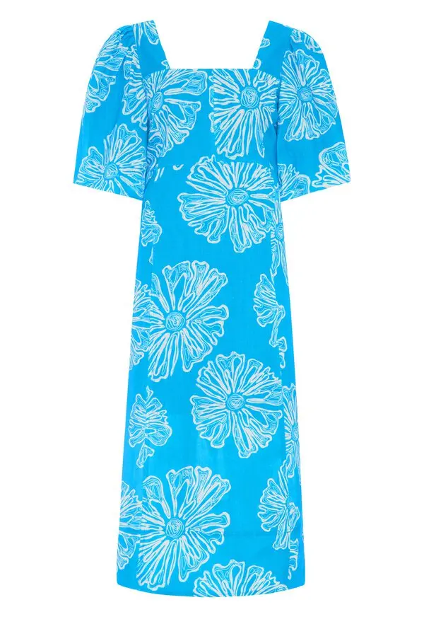 MARIE OLIVER Melanie Floral Print Linen Dress