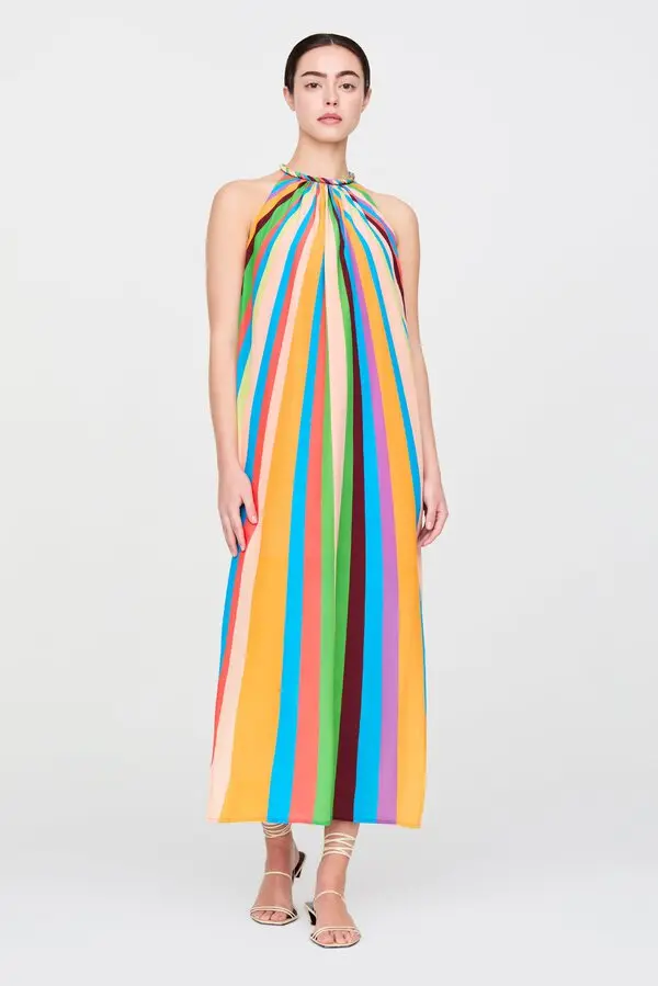 MARIE OLIVER Elena Maxi Dress Rainbow Stripes - Prisma