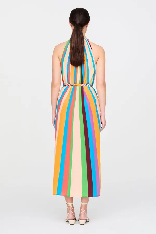 MARIE OLIVER Elena Maxi Dress Rainbow Stripes - Prisma