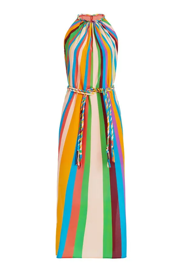 MARIE OLIVER Elena Maxi Dress Rainbow Stripes - Prisma