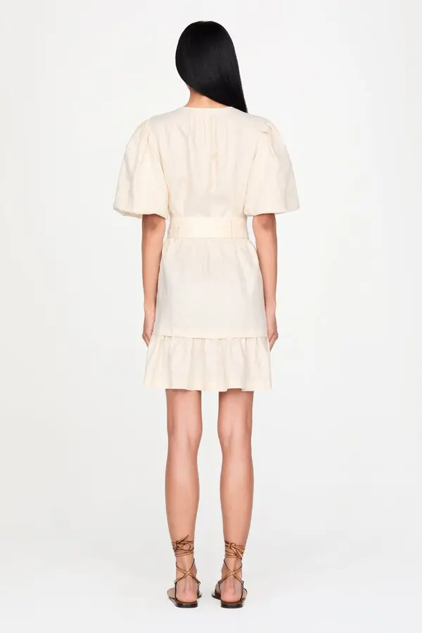 MARIE OLIVER Gwyneth Linen Dress - Whitecap