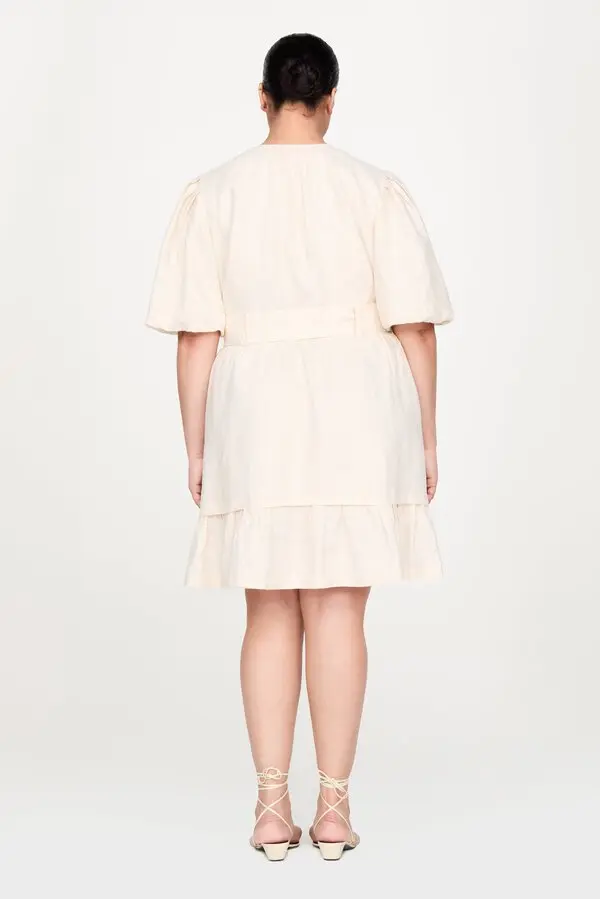 MARIE OLIVER Gwyneth Linen Dress - Whitecap
