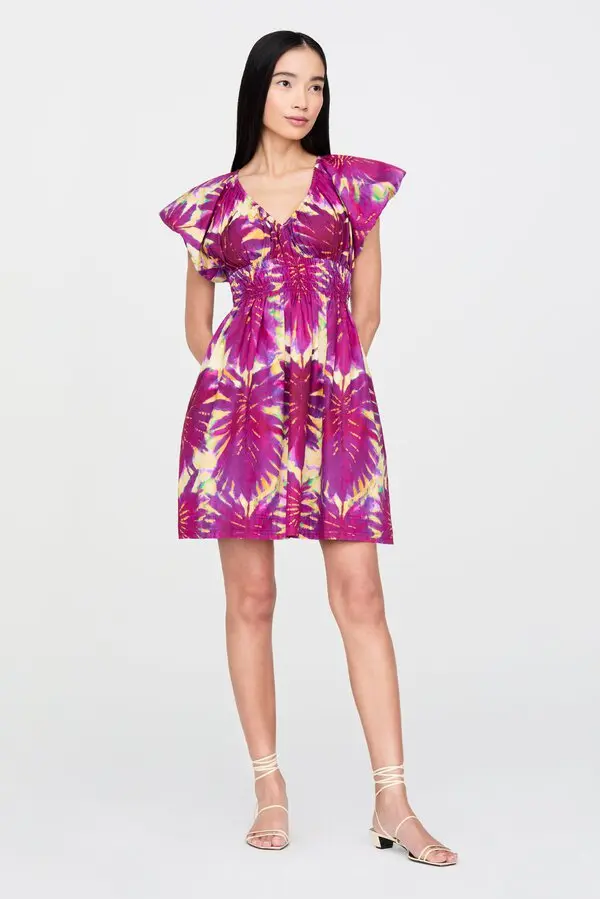 MARIE OLIVER Emilia Floral Print Dress - Boysenberry