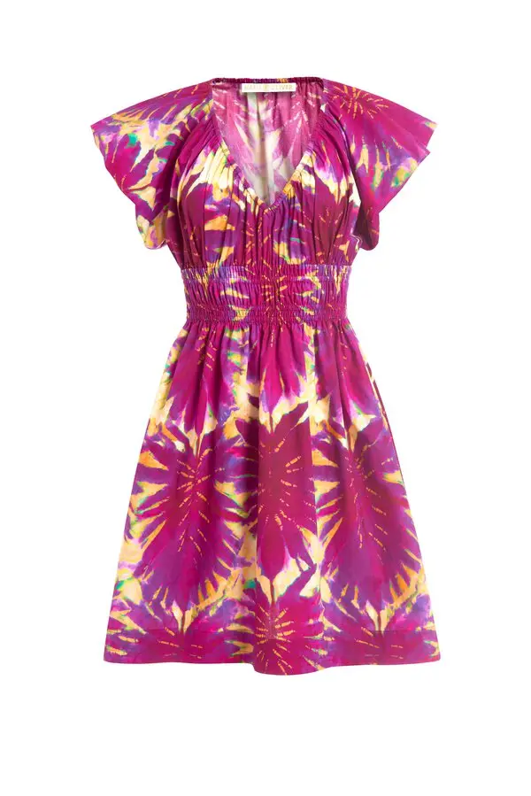 MARIE OLIVER Emilia Floral Print Dress - Boysenberry