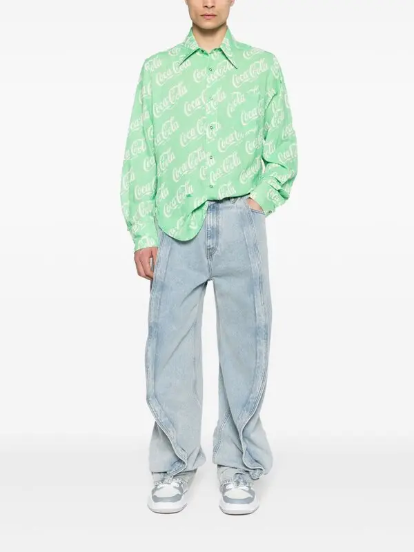 ERL X Coca-cola Monogram-print Shirt - Green