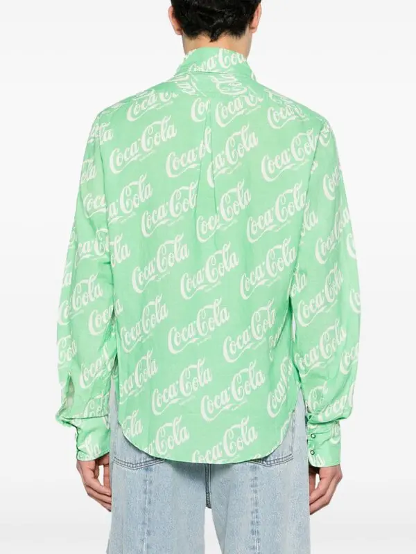 ERL X Coca-cola Monogram-print Shirt - Green