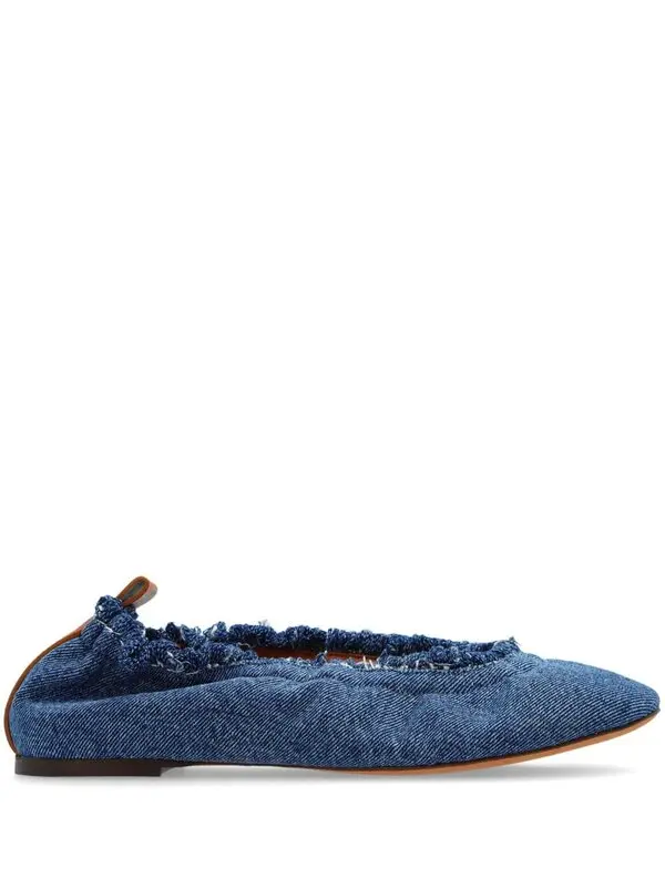 LANVIN Denim Ballerina Flats