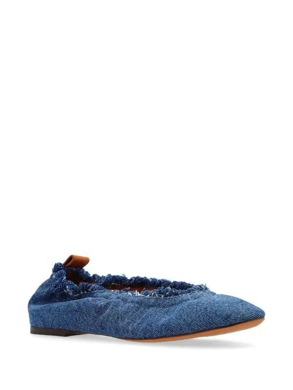 LANVIN Denim Ballerina Flats