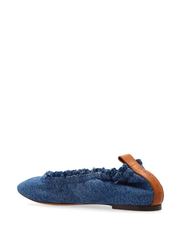 LANVIN Denim Ballerina Flats