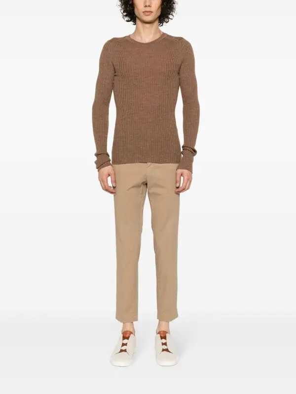 Incotex Tapered Cotton Chino Trousers - Brown