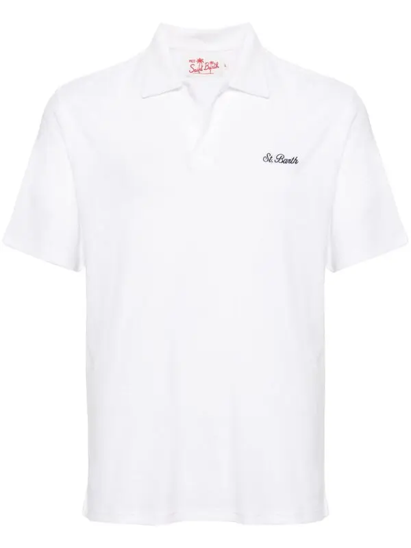 MC2 SAINT BARTH Jeremy Terry-cloth Polo Shirt - White