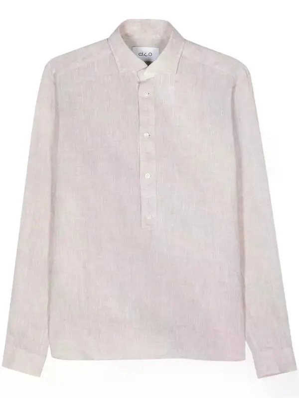 D4.0 Cutaway-collar Linen Shirt