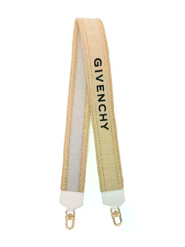 Givenchy Logo-embroidered Raffia Shoulder Strap