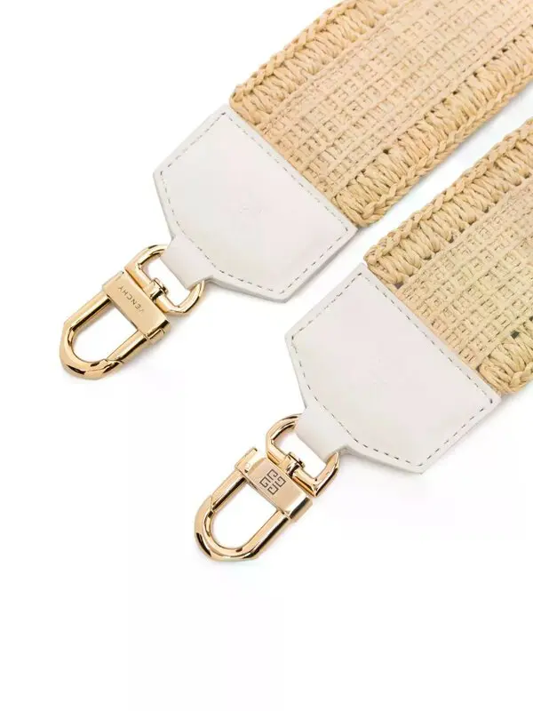 Givenchy Logo-embroidered Raffia Shoulder Strap