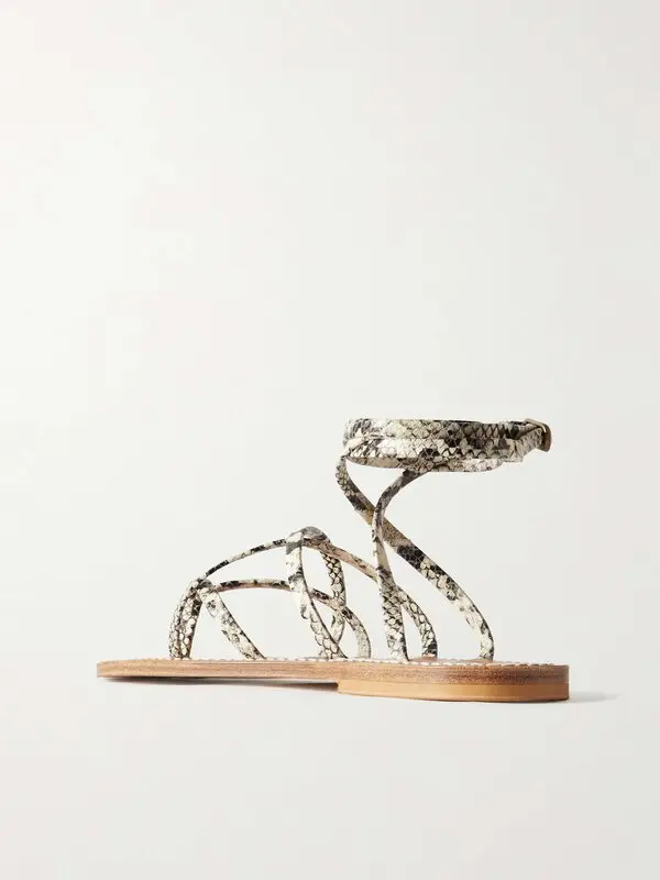 K.JACQUES Zenobie Snake-effect Sandals - Snake Print