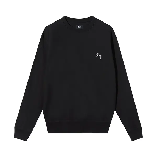 StÜssy Stock Logo Crew - Black