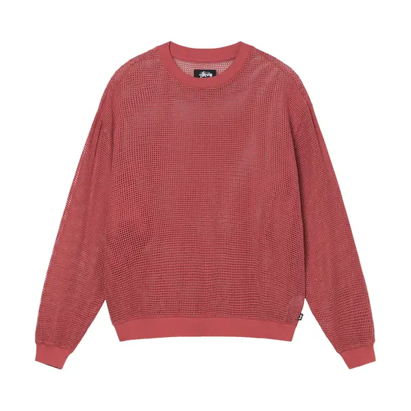 StÜssy Mesh Long-sleeve Crew - Red