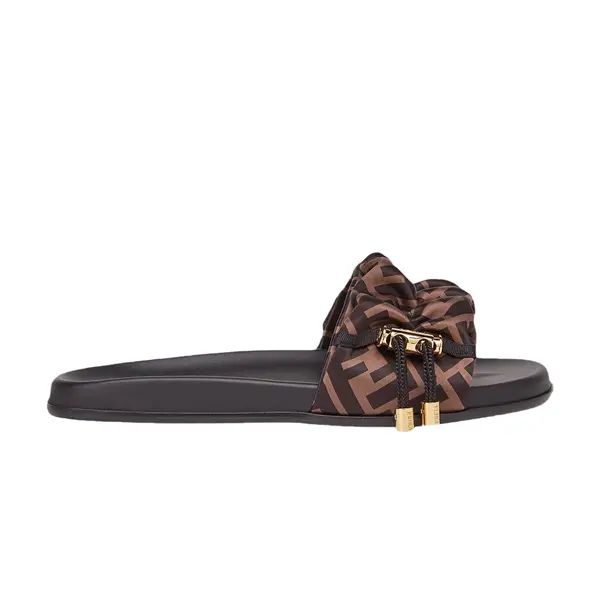 Fendi Vertigo Slides - Brown