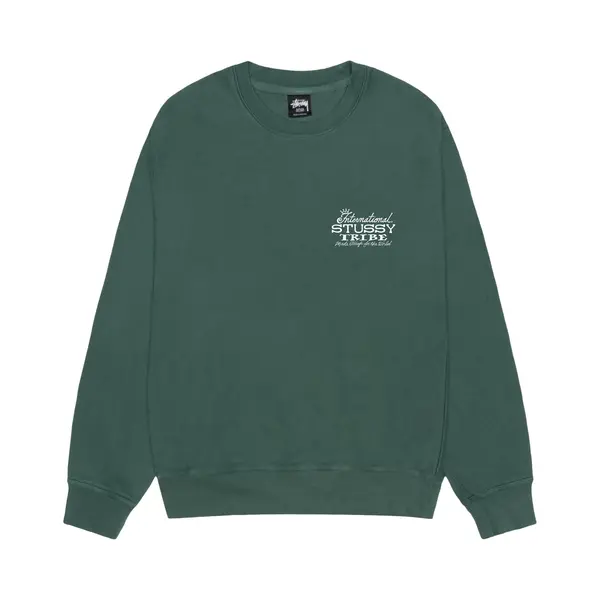 StÜssy Ist Crew Pigment Dyed Sweatshirt - Green