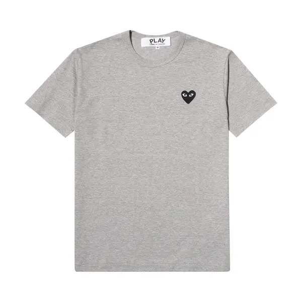 Play Comme Des Garcon Play T-shirt With Black Heart - Grey