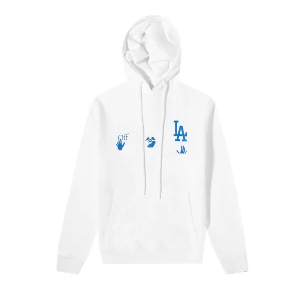 Off-White X Mlb Los Angeles Dodgers Hoodie - Cream