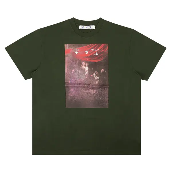 Off-White Sprayed Caravaggio Short-sleeve T-shirt - Green