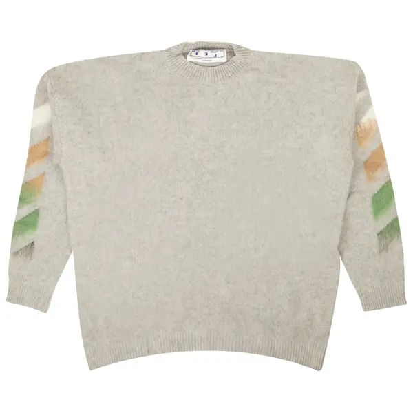 Off-White Diag Brushed Sweater - Grey