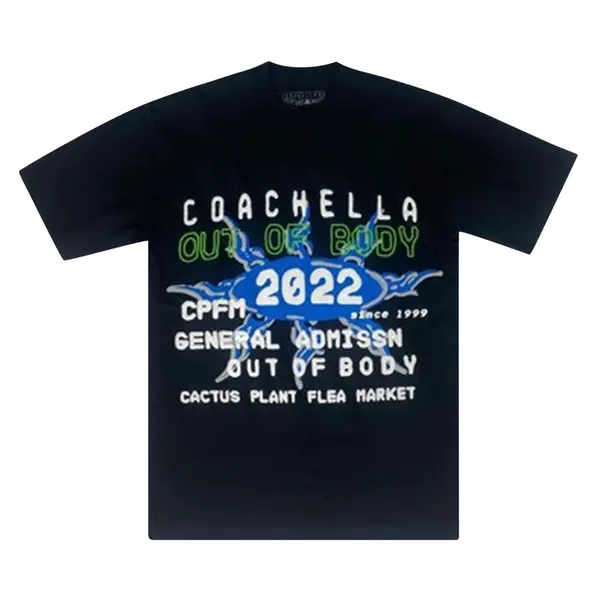 CACTUS PLANT FLEA MARKET X Coachella Tee /blue - Black