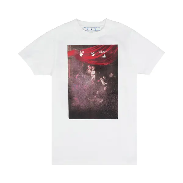 Off-White Sprayed Caravaggio Slim Tee - White