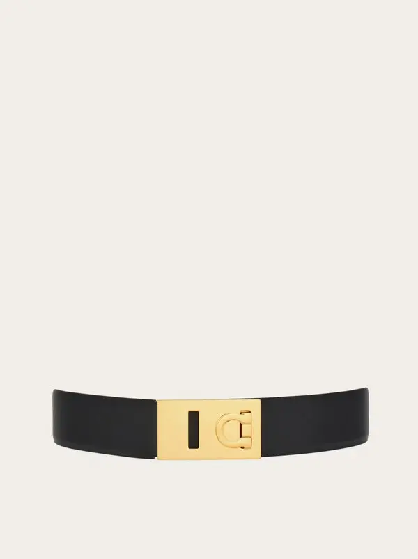 FERRAGAMO Adjustable Hug Belt - Black