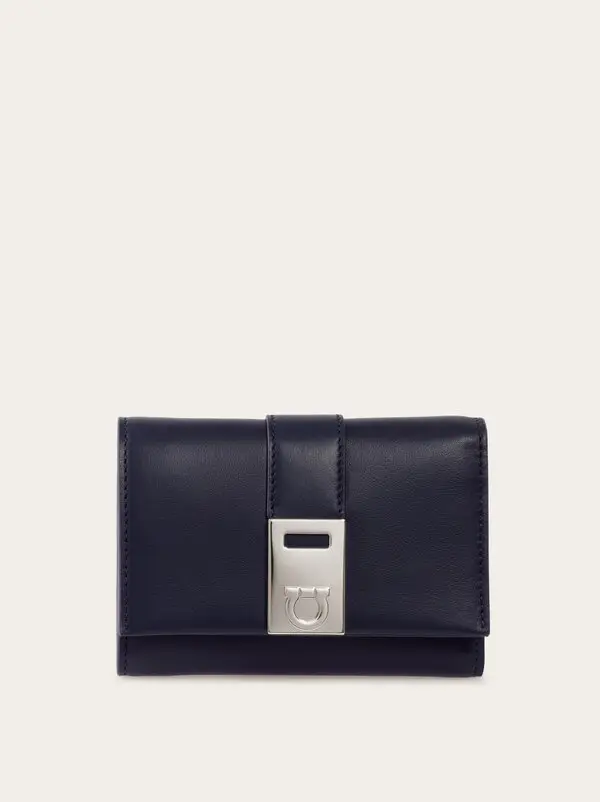 FERRAGAMO Hug Compact Wallet - Blue