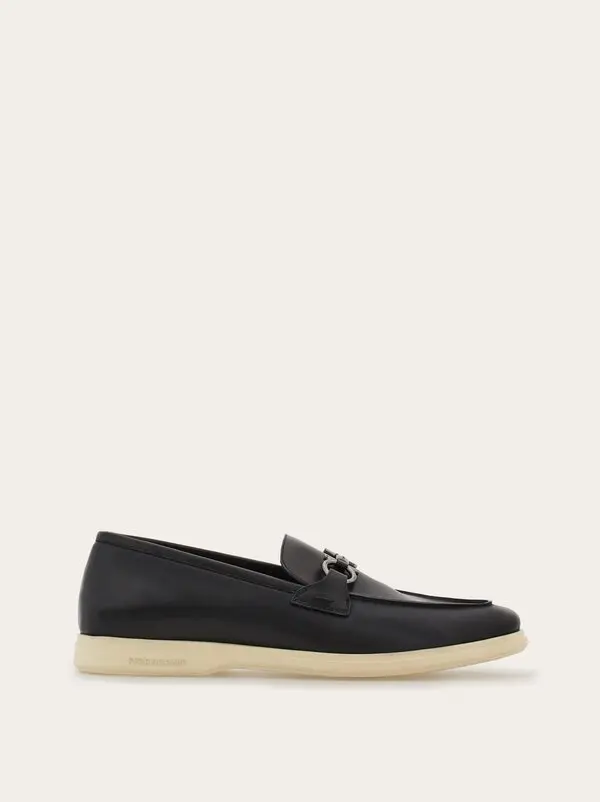 FERRAGAMO Gancini Ornament Loafer - Black