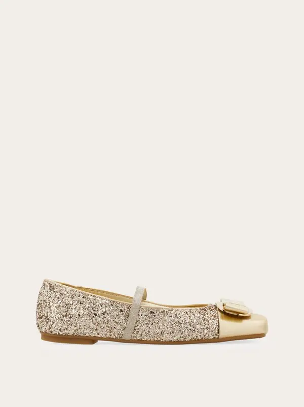 FERRAGAMO Vara Ballet Flat - Gold
